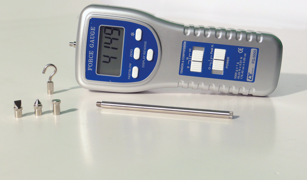 EQUIPOS PARA ENSAYOS : DINAMÓMETRO DIGITAL DE 5 KGF LUTRON FG5005- PERU ...